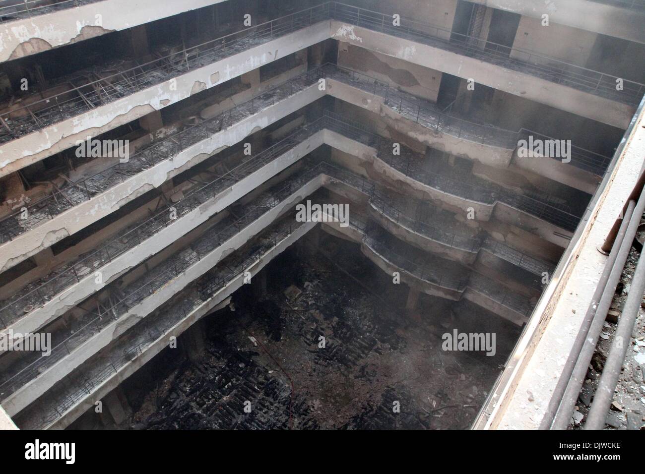 Konabari, Gazipur Bangladesh, 29 November 2013. Burnt garments are seen ...