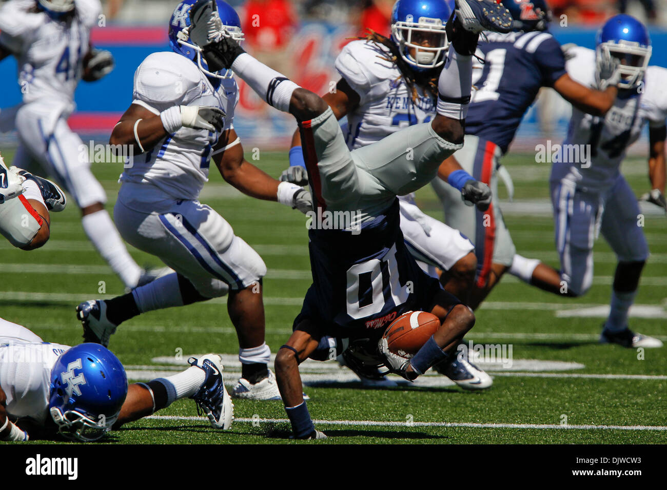 Oct. 2, 2010 - Oxford, MS, USA - Ole Miss's 10- Jesse Grandy was ...