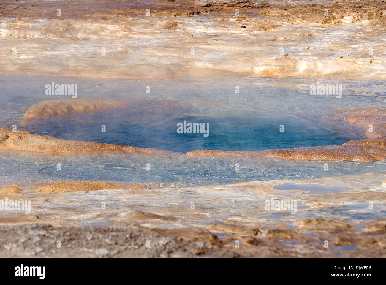 pool of boiling water for a Geyser in Iceland Stock Photo - Alamy