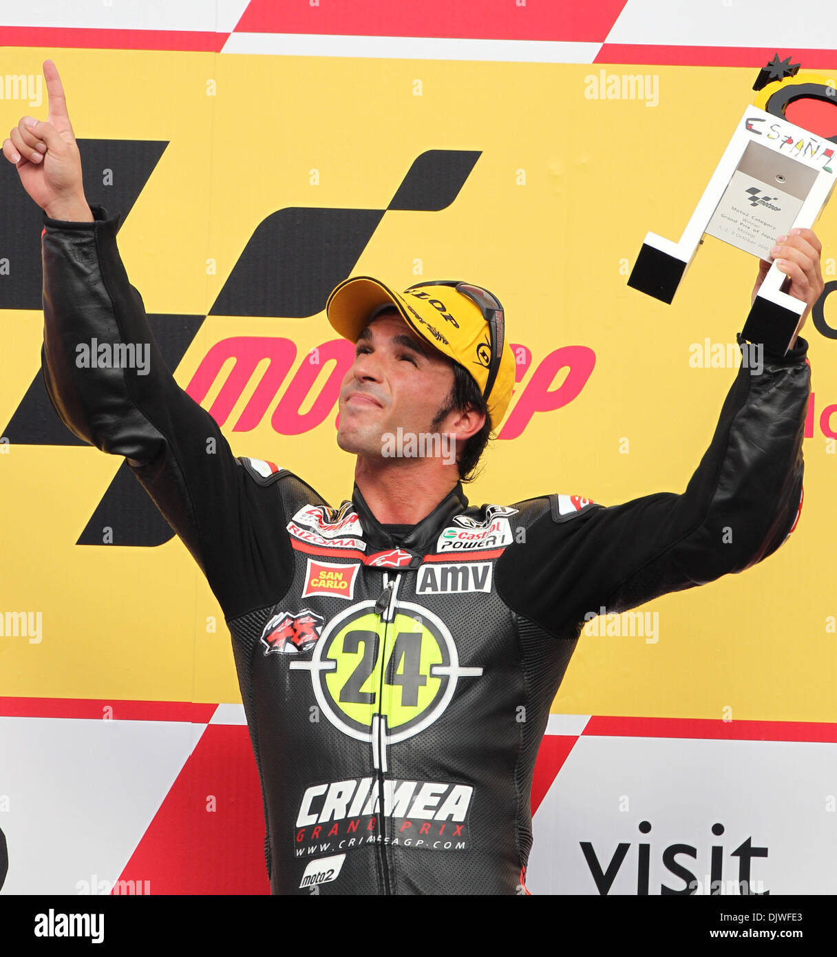 Oct 03, 2010 - Motegi, Tochigi, Japan - Moriwaki Moto2 rider TONI ELIAS ...