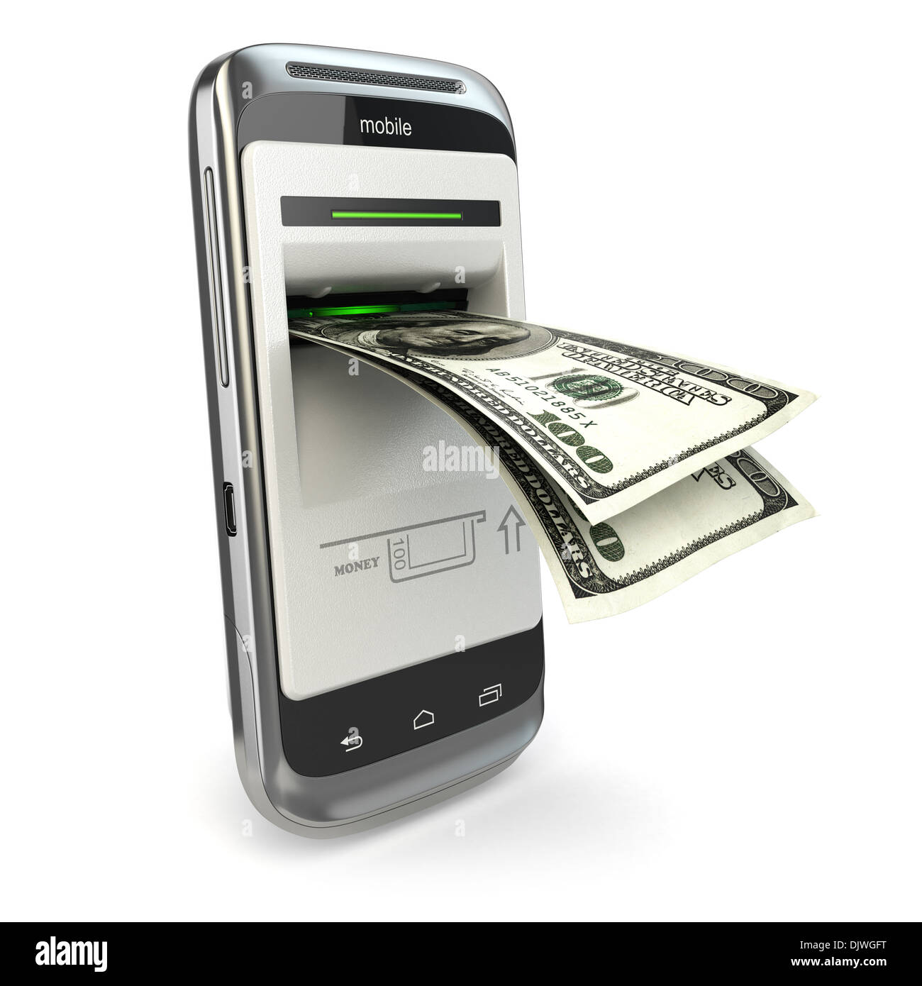 Paying mobile telephone Cut Out Stock Images & Pictures - Alamy
