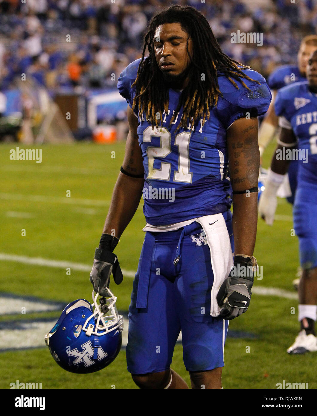 Oct. 9, 2010 - Lexington, Kentucky, USA - A dejected Winston Guy left ...