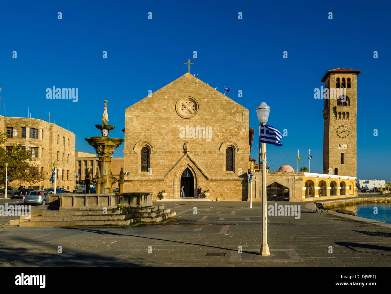Evangelismos Church - Rhodes Stock Photo - Alamy