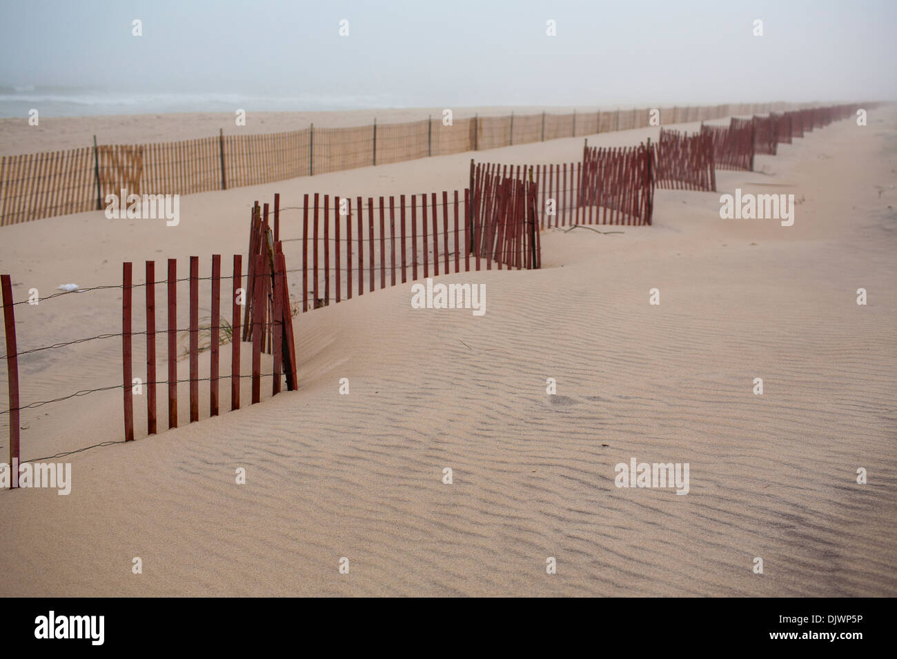 A deserted Southampton beach during a perfect September Fall day ...