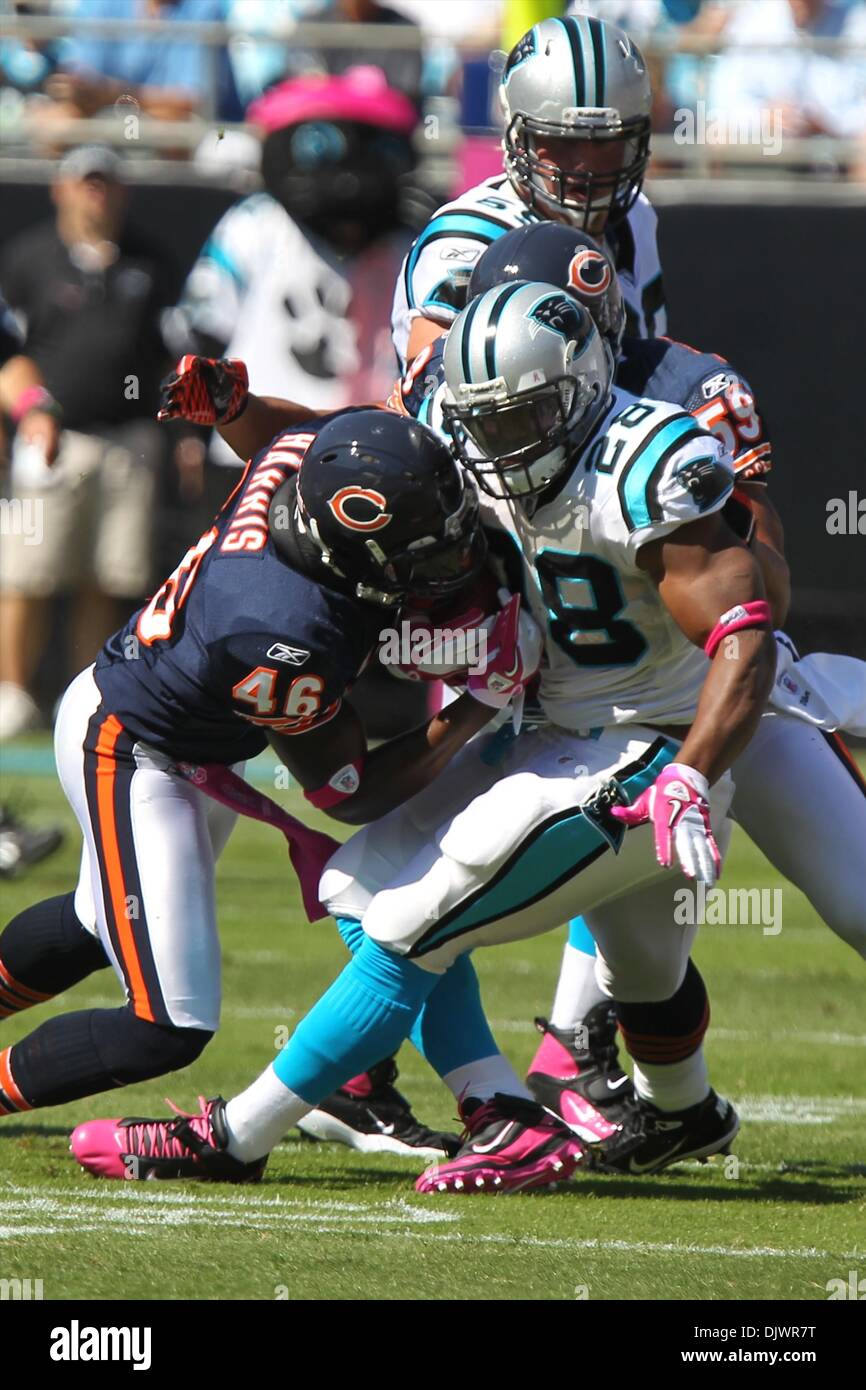 October 10, 2010; Chicago Bears safety Chris Harris (46) puts the stop ...