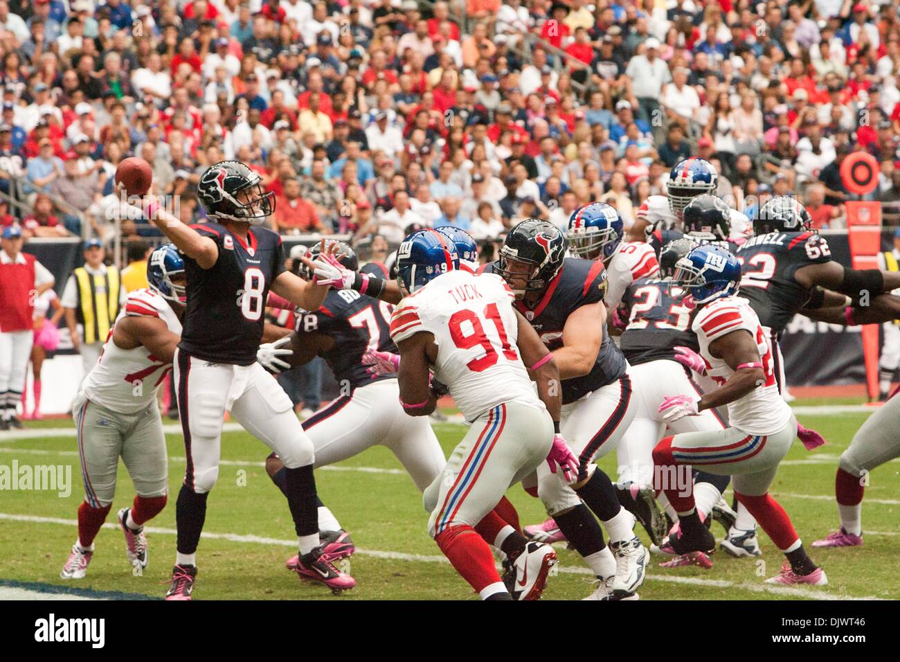 Oct. 10, 2010 - Houston, Texas, U.S - Ny Giants (91) LE Justin Tuck ...