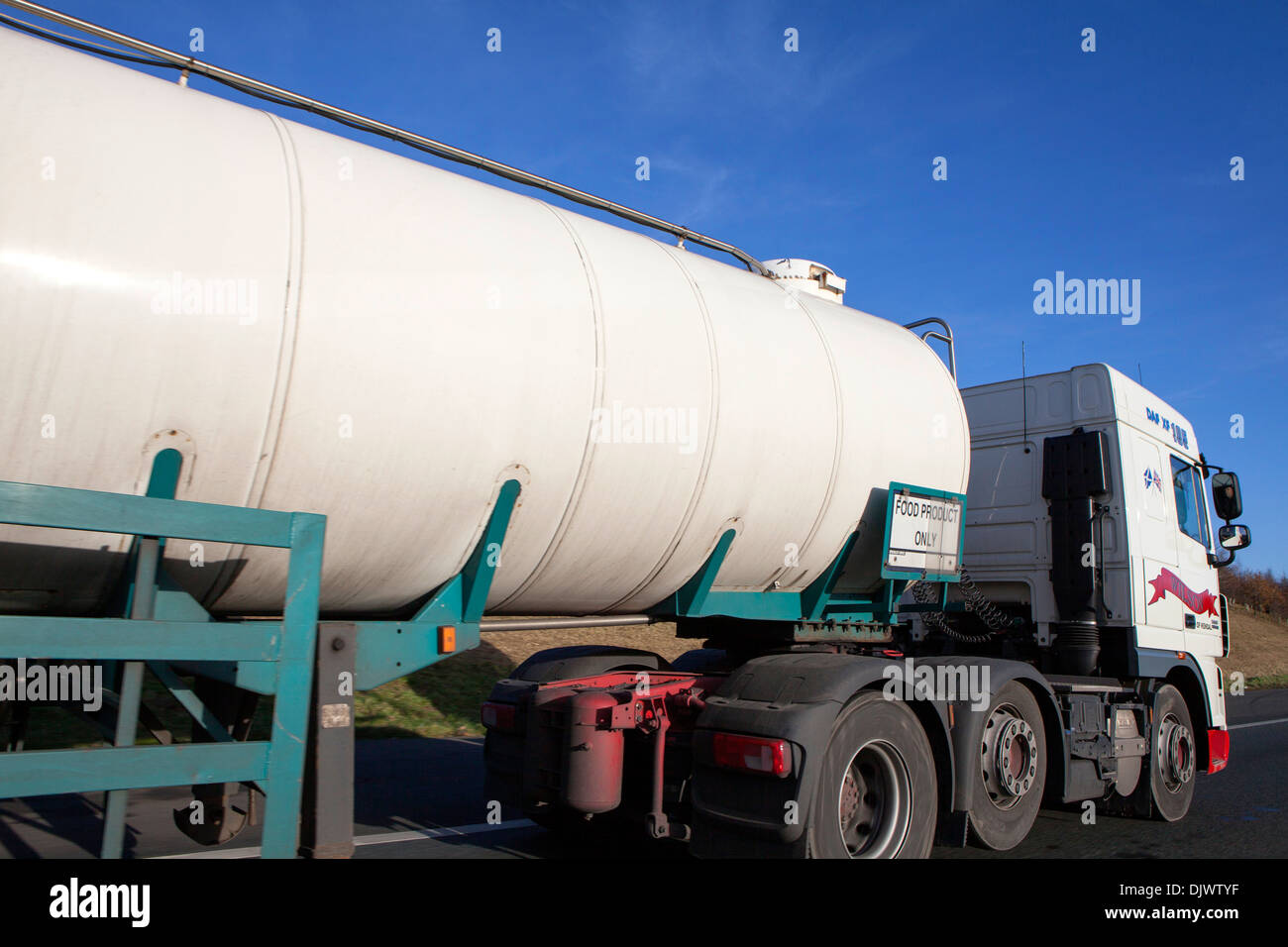 Food Products HGV lorry on UK motorway Stock Photo - Alamy