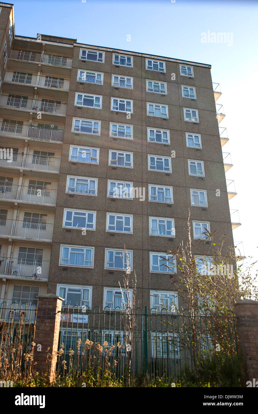 Highways a 10 storey T-plan tower block on York Road, Gipton, Leeds ...