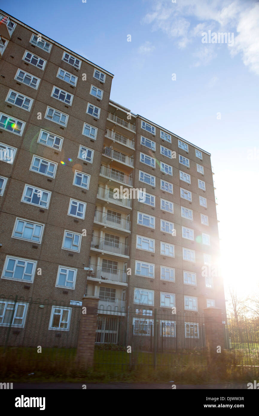 Highways a 10 storey T-plan tower block on York Road, Gipton, Leeds ...