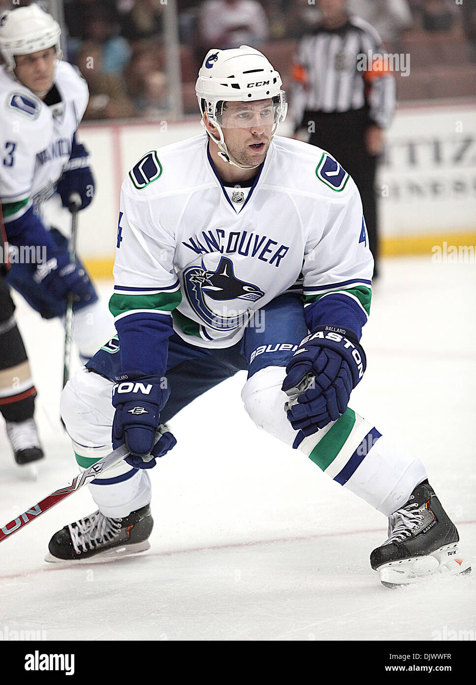Oct 13, 2010 - Anaheim, California, U.S. - Vancouver Canucks defenseman ...