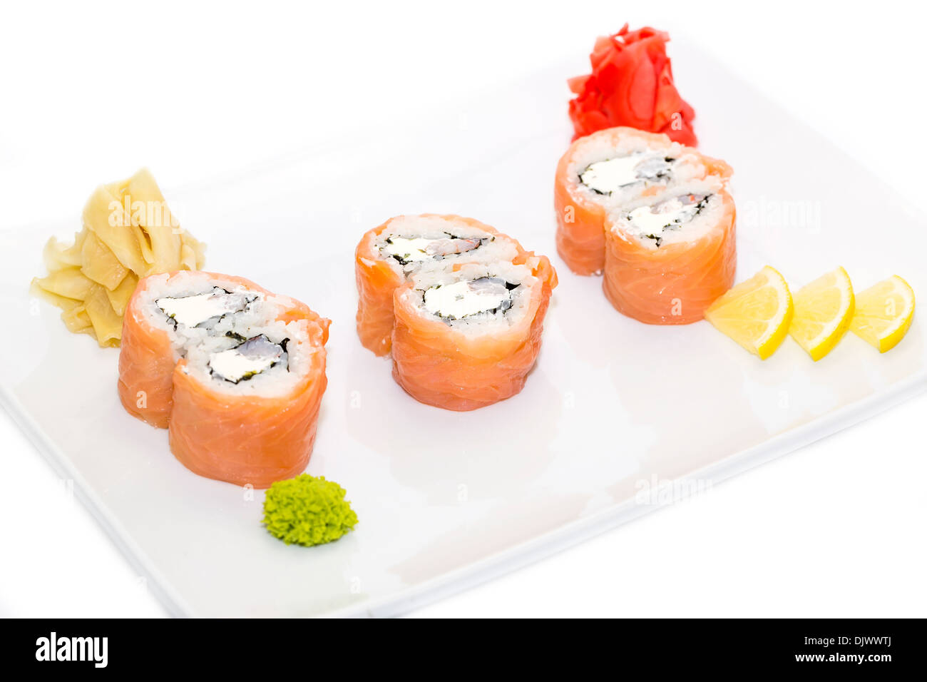 delicious seafood sushi at a Japanese restaurant Stock Photo - Alamy