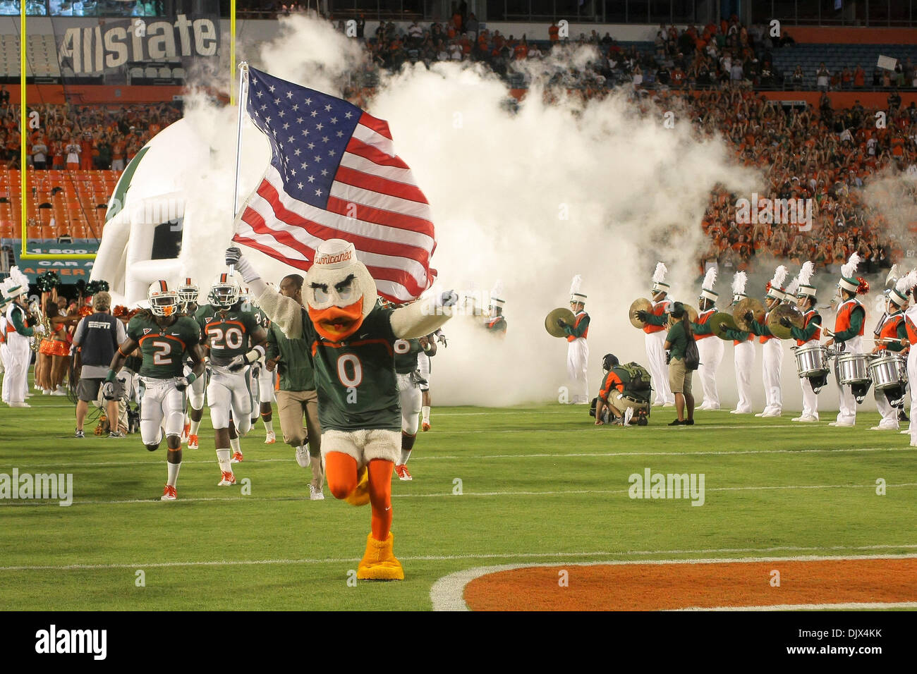 University of miami mascot sebastian the ibis hi-res stock photography ...