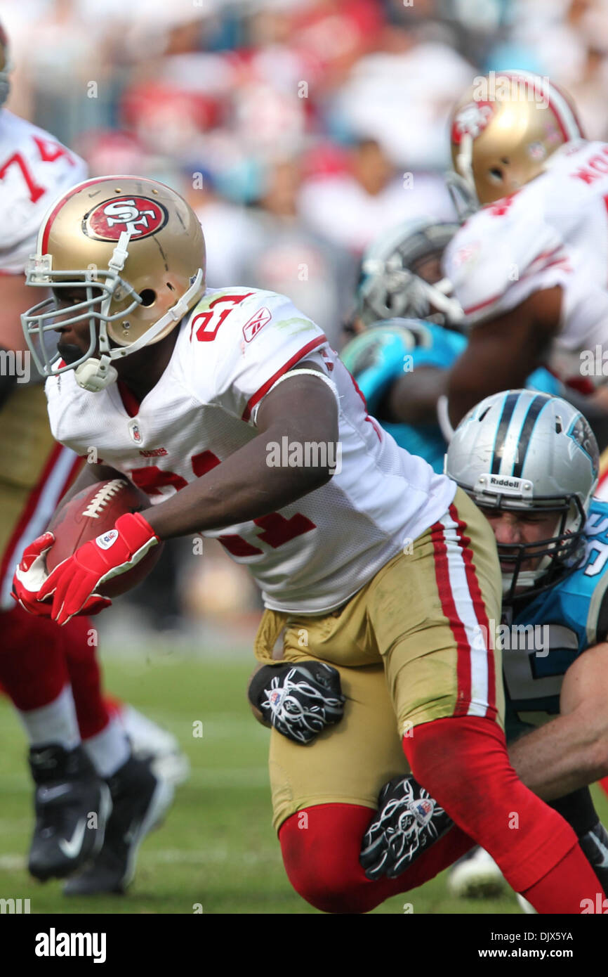 October 24, 2010; Carolina Panthers linebacker Dan Connor (55) wraps up ...