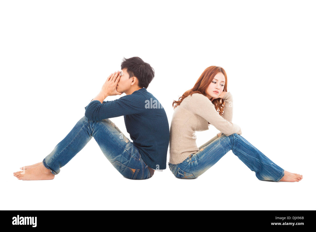 Two angry people back to back hi-res stock photography and images - Alamy