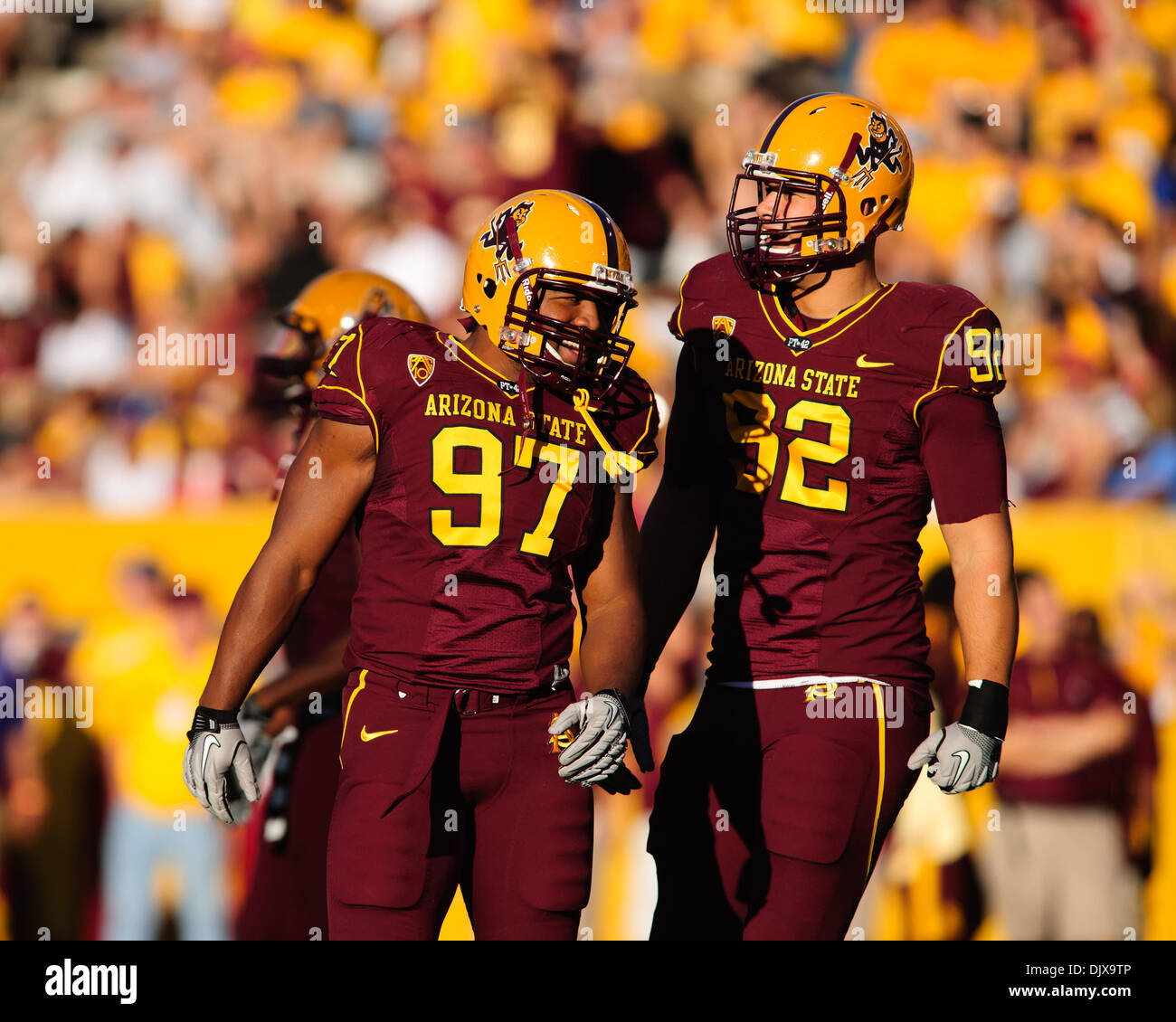 October 30, 2010: Arizona State defensive ends Jamaar Jarrett (92) and ...