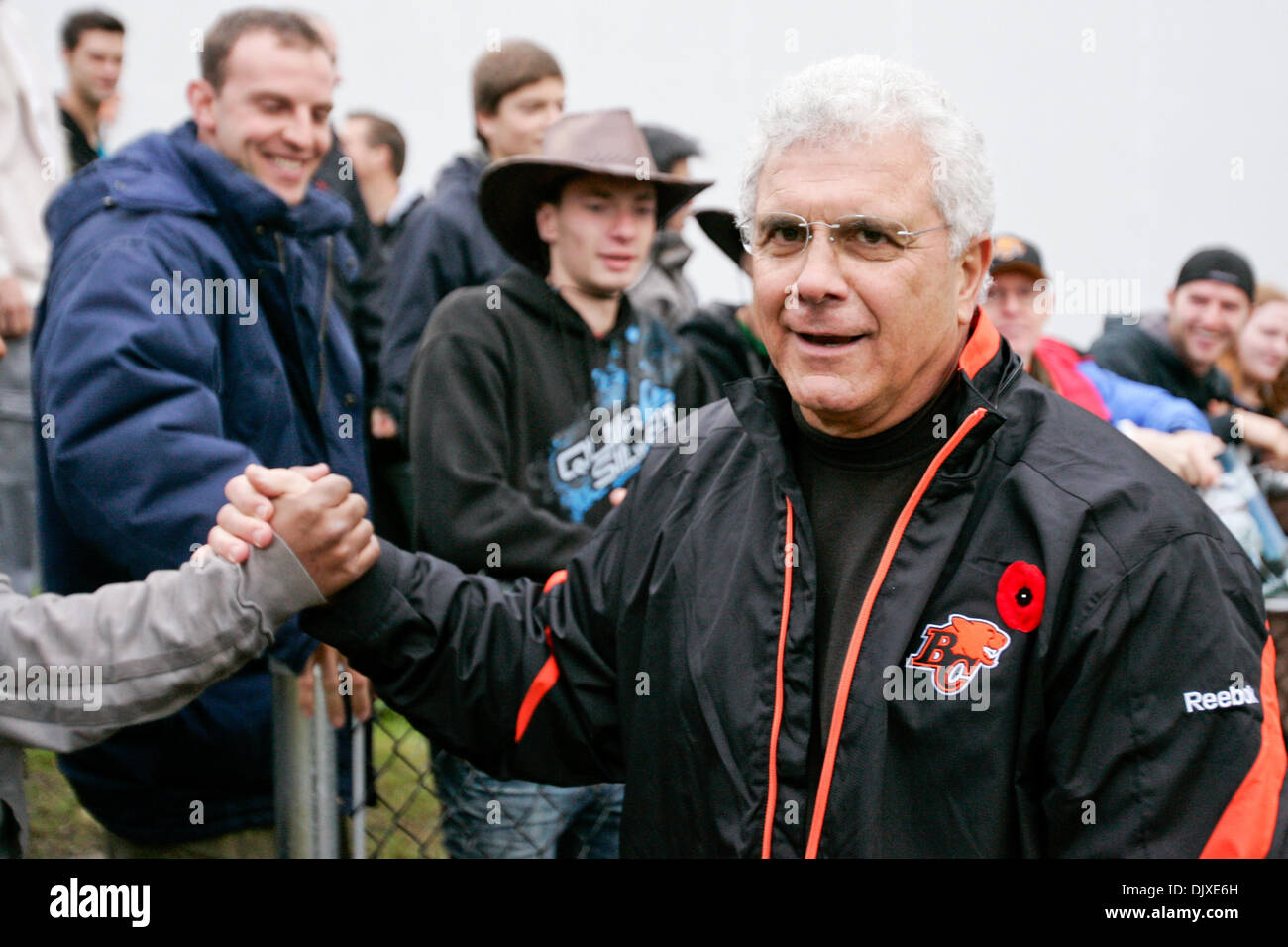Oct. 31, 2010 - Vancouver, British Columbia, Canada - Coach Wally Buono ...