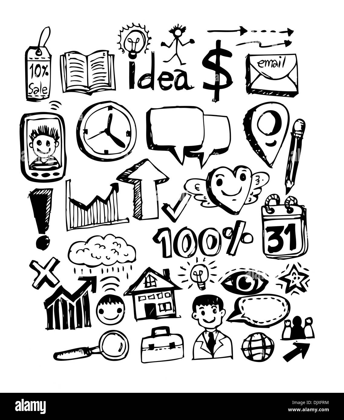 hand doodle Business doodles Stock Photo - Alamy