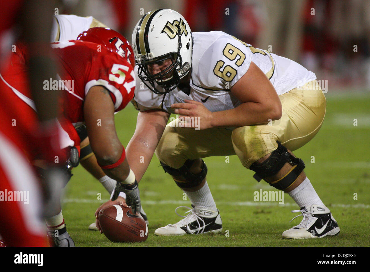 Football center snap ball hi-res stock photography and images - Alamy
