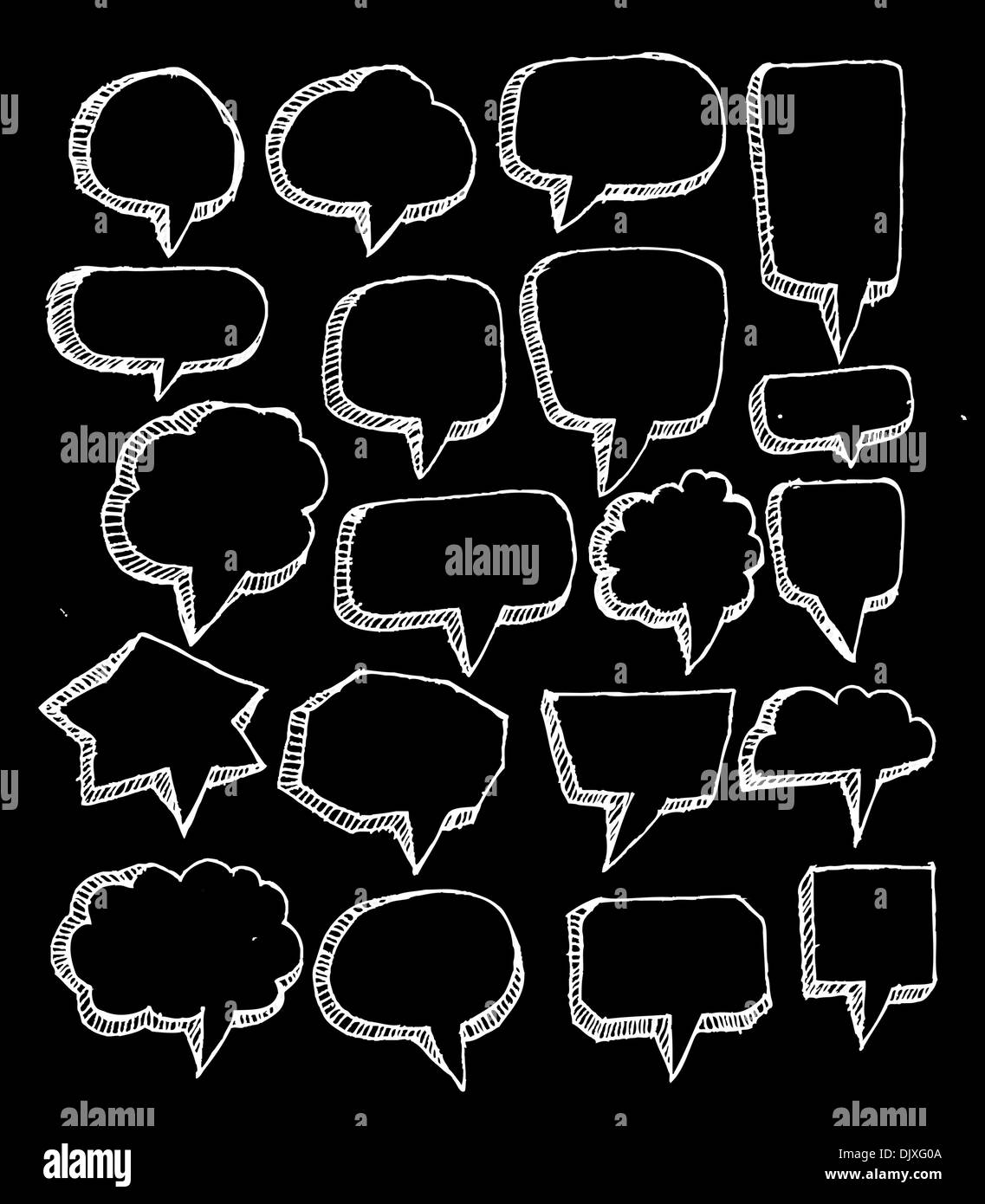 Blank empty speech bubbles Stock Photo - Alamy