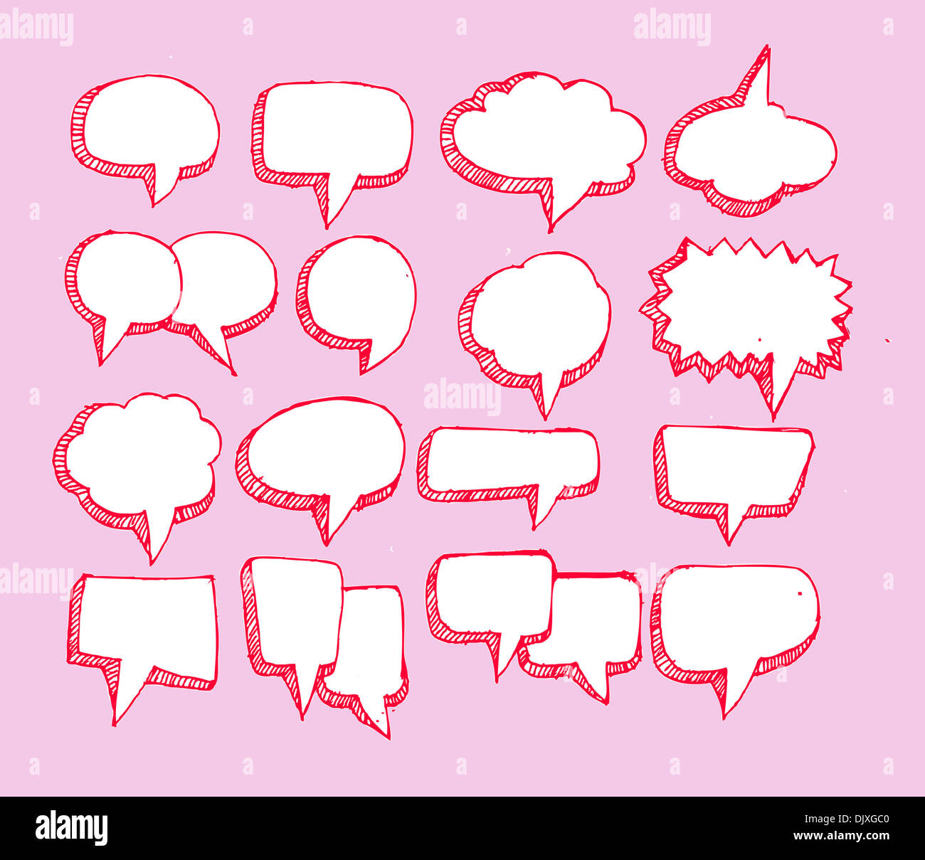 Blank empty speech bubbles Stock Photo - Alamy