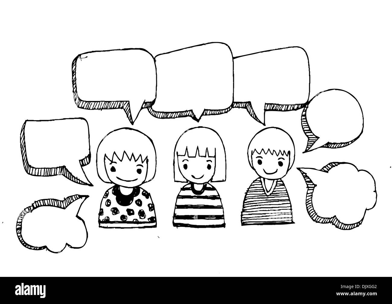 people idea thinking , dialog speech bubbles Stock Photo - Alamy