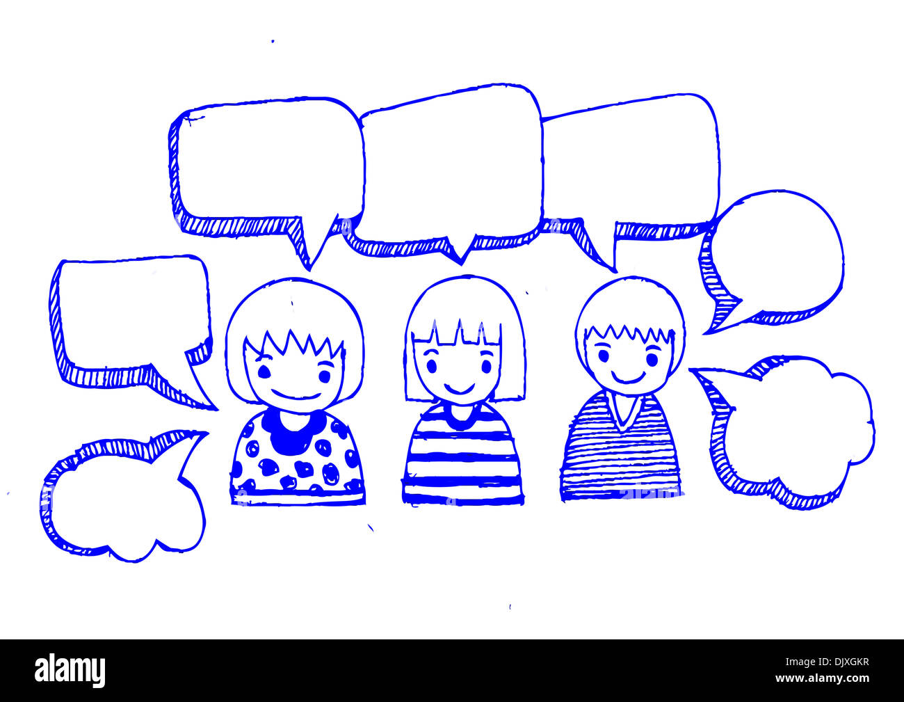 people idea thinking , dialog speech bubbles Stock Photo - Alamy