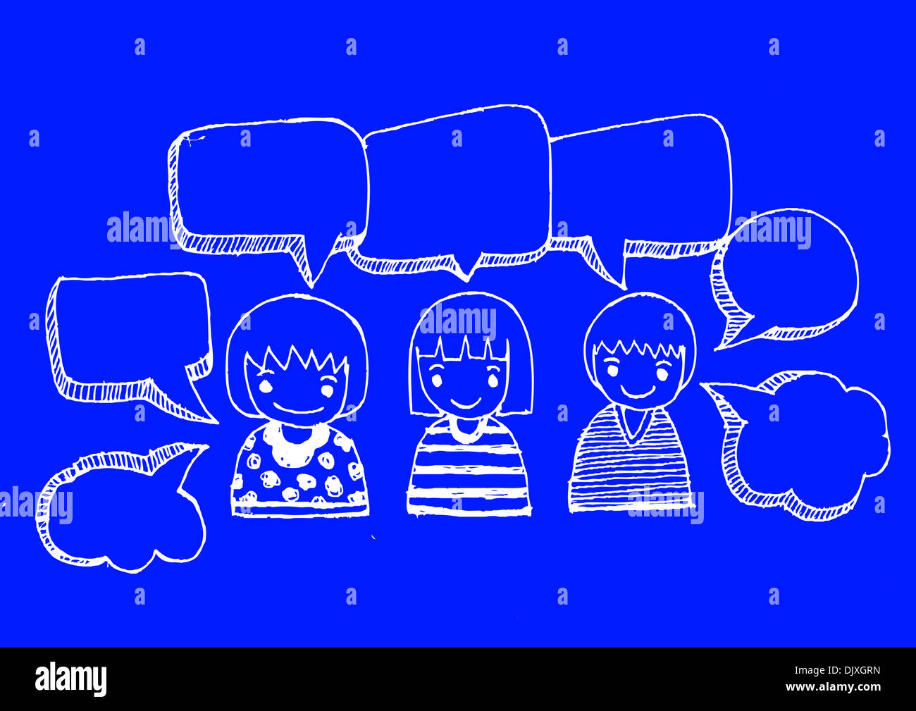 people idea thinking , dialog speech bubbles Stock Photo - Alamy