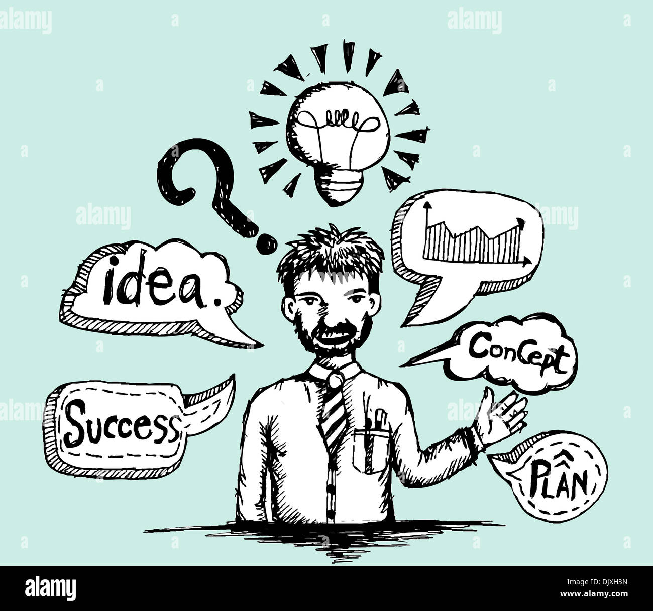 people idea thinking , dialog speech bubbles Stock Photo - Alamy