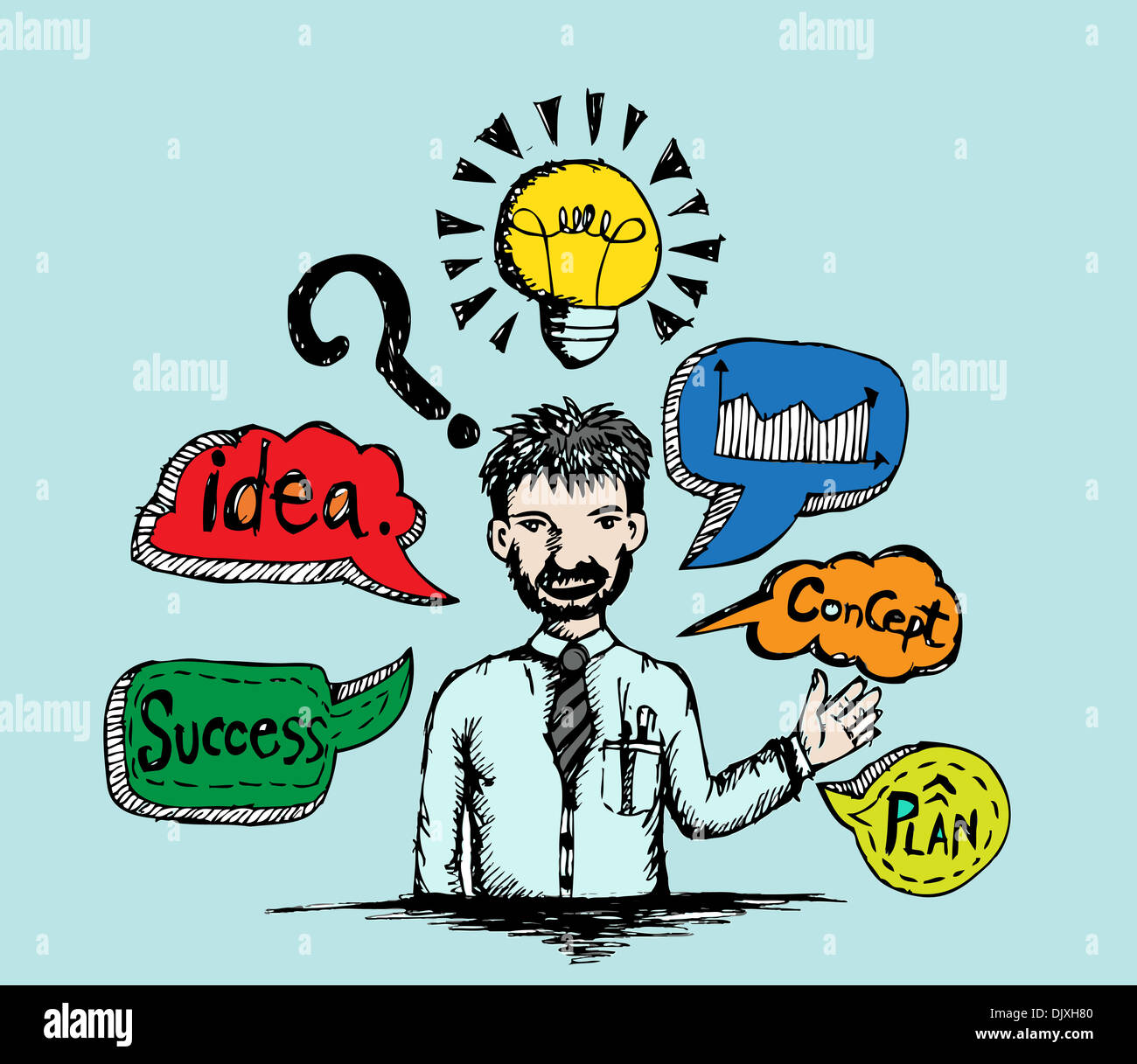 people idea thinking , dialog speech bubbles Stock Photo - Alamy