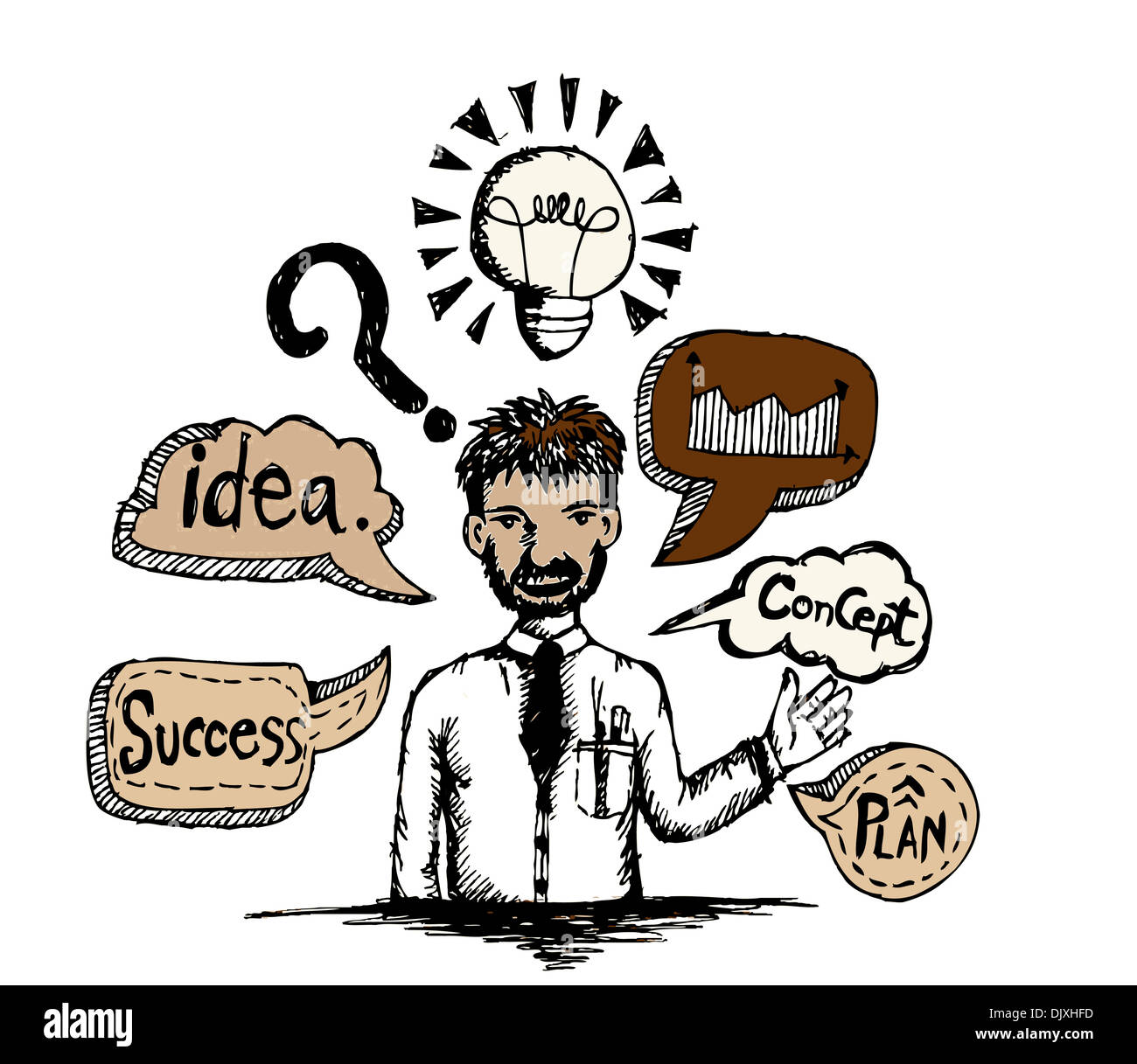 people idea thinking , dialog speech bubbles Stock Photo - Alamy