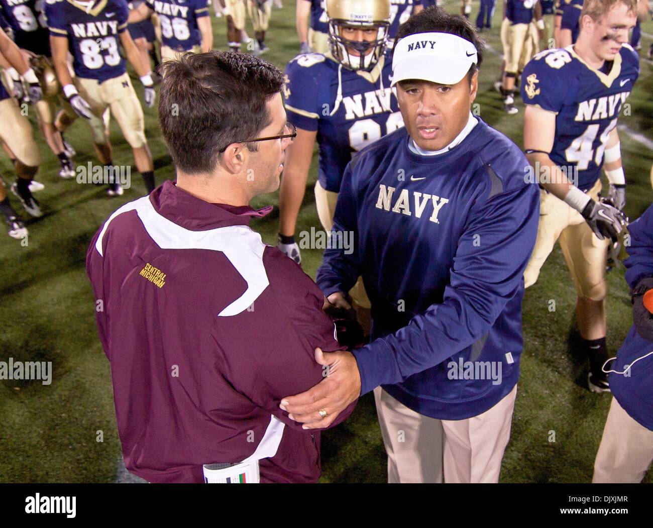 Nov. 6, 2010 - Annapolis, Maryland, United States of America - Coaches ...