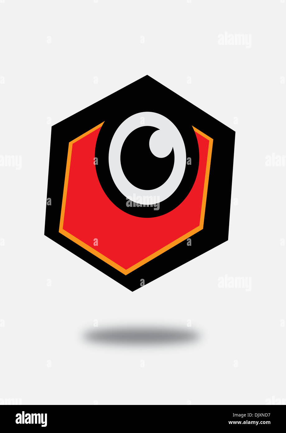Eye icon character design Stock Photo - Alamy