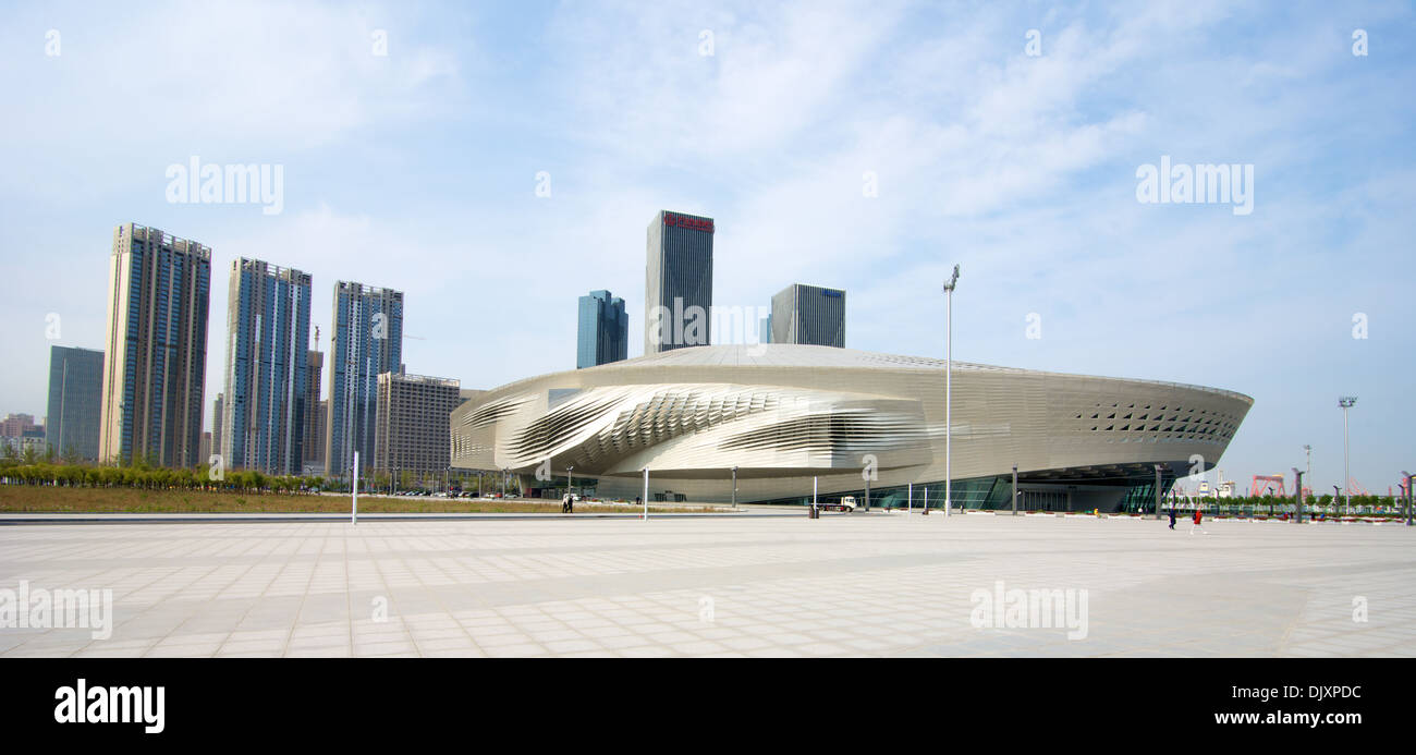 Modern futuristic building in Dalian China Stock Photo - Alamy