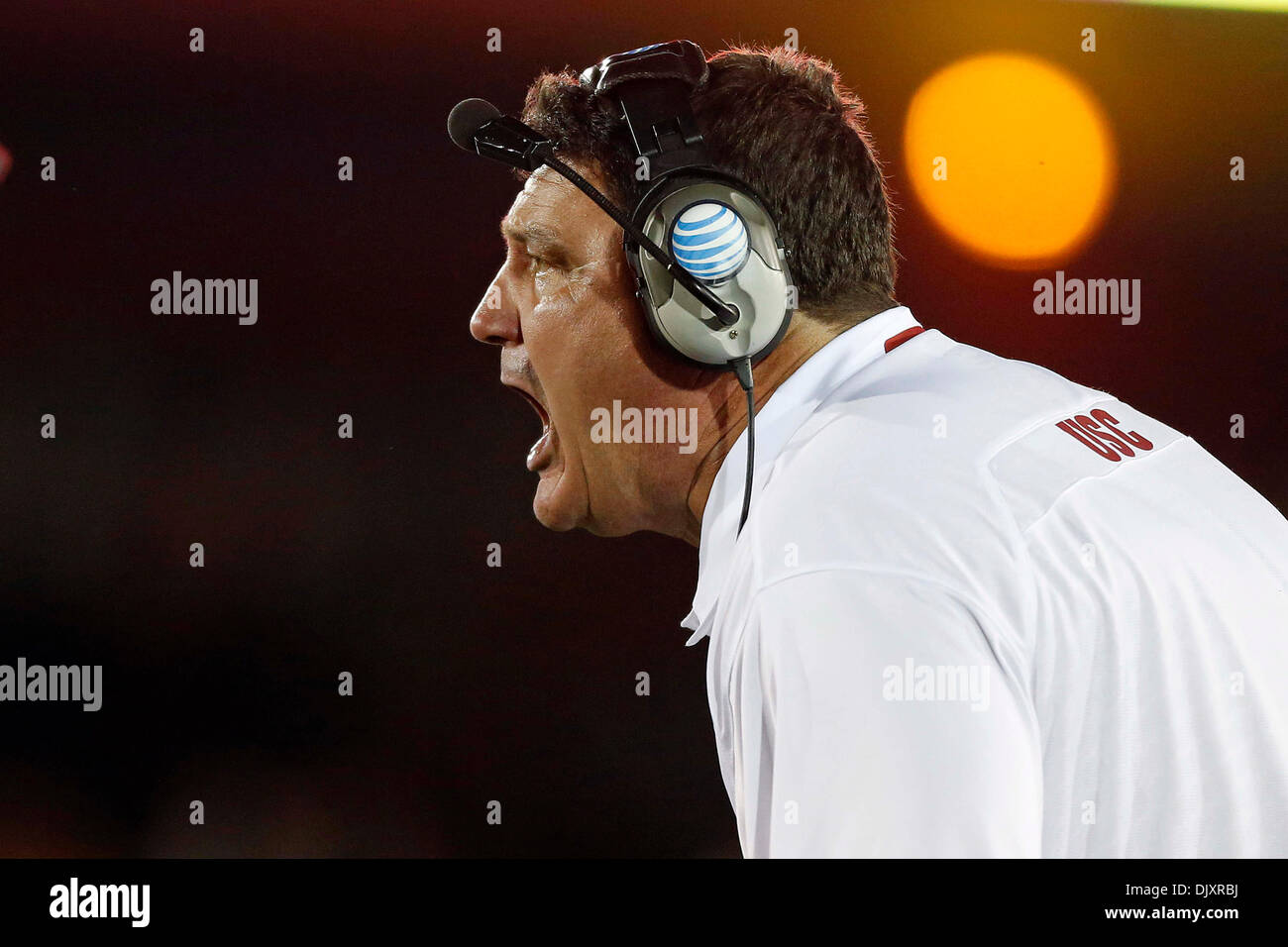 Los Angeles, California, USA. 30th Nov, 2013. USC Trojans head coach Ed ...