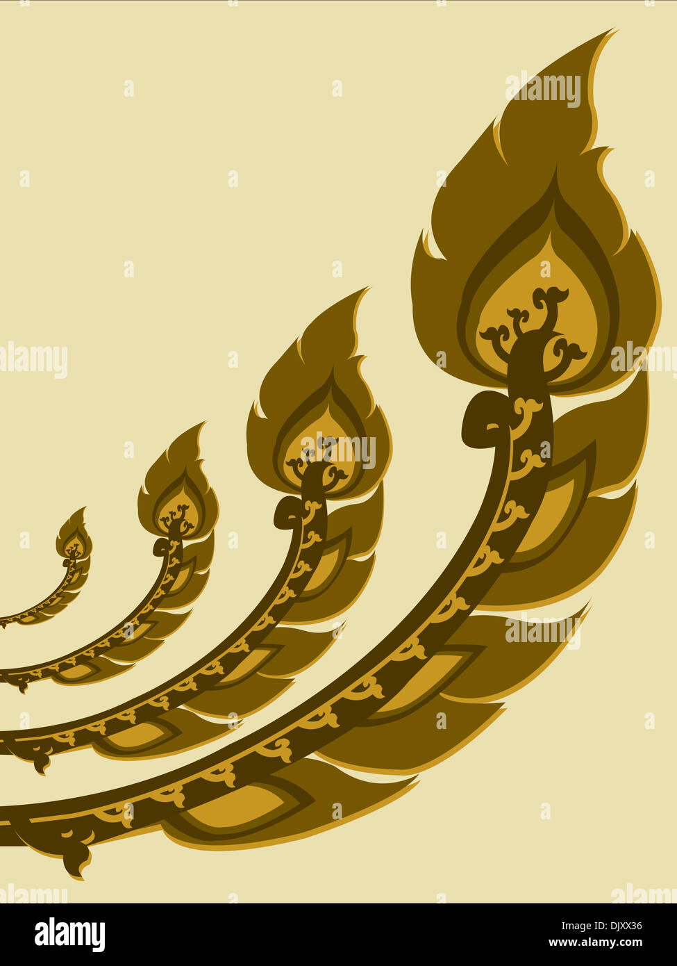 Thai Arts line design Stock Photo - Alamy