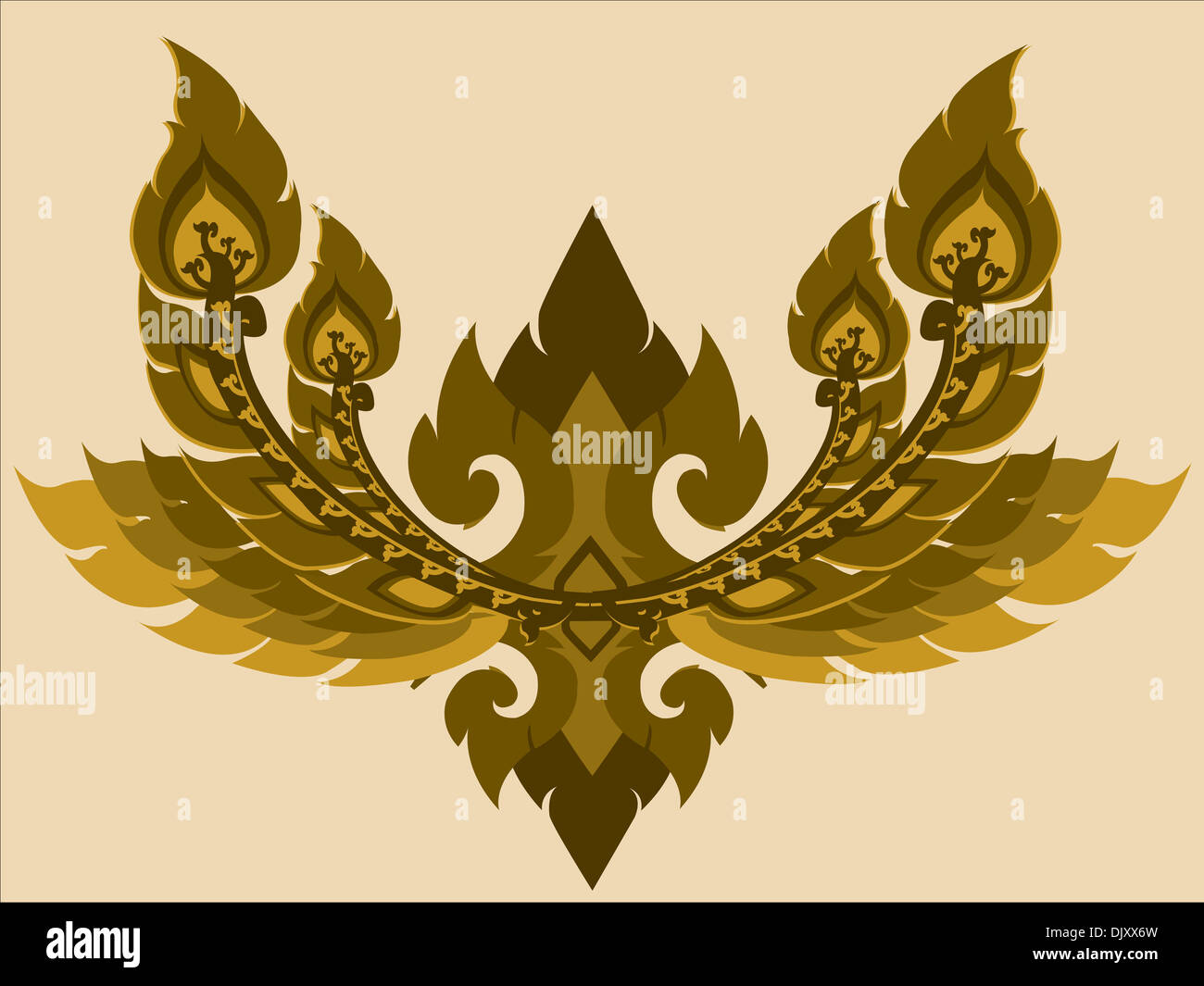 Thai Arts line design Stock Photo - Alamy