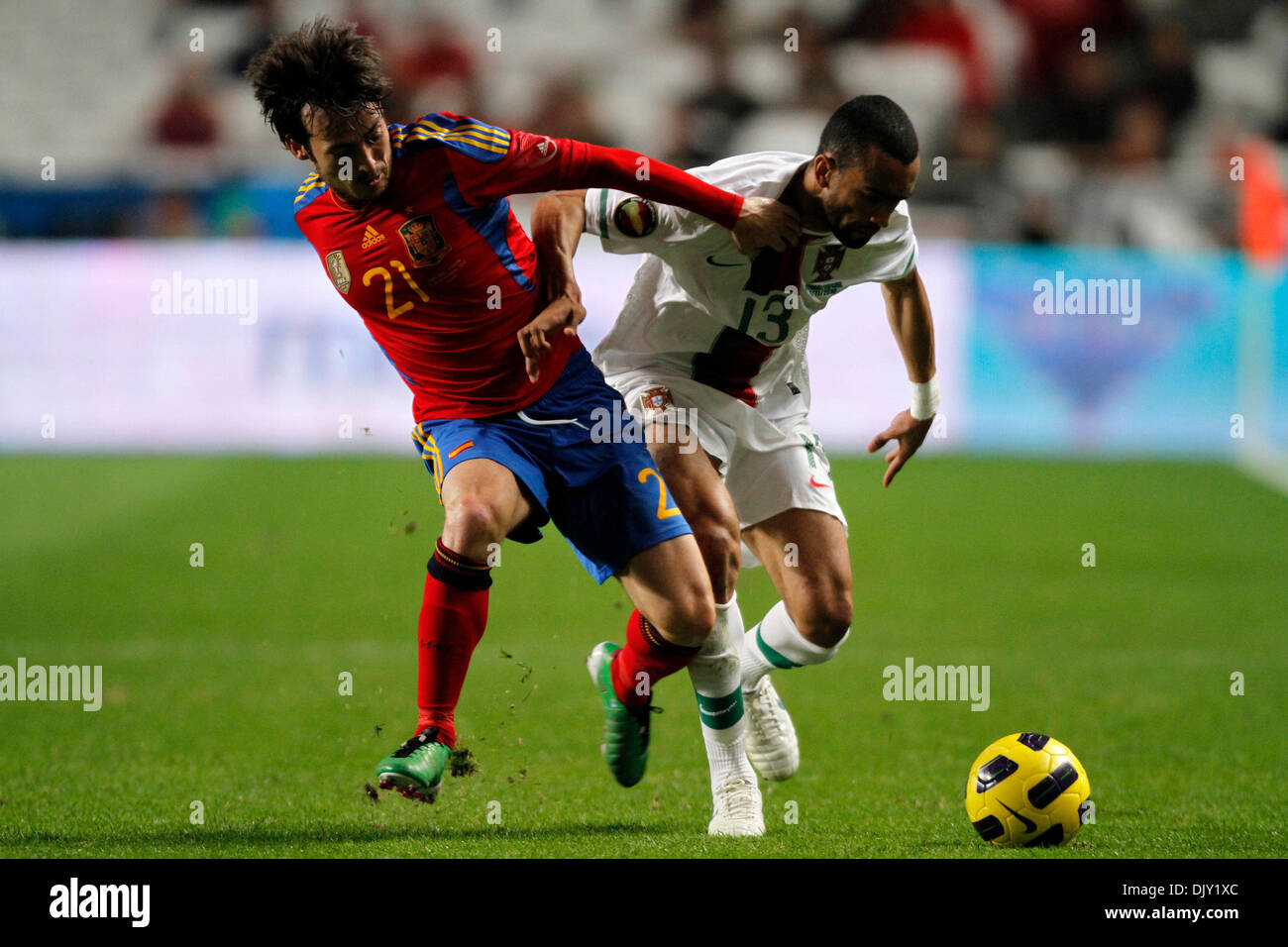Nov 17, 2010 - Lisbon, Portugal - Portuguese JOSE BOSINGWA (L) vies ...
