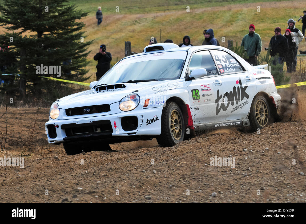 Nov. 20, 2010 - Bancroft, Ontario, Canada - Car #43 in a tight corner ...