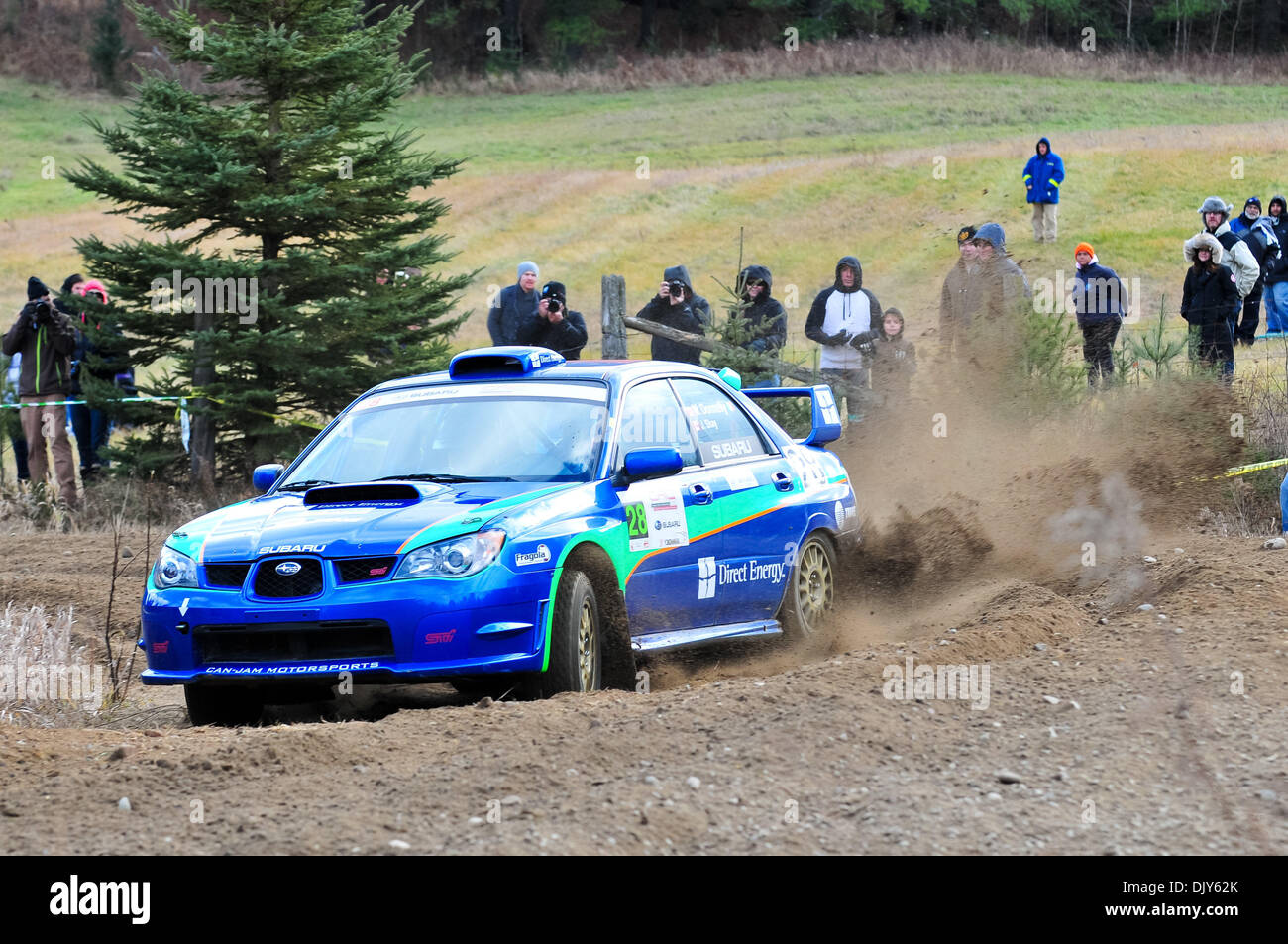 Nov. 20, 2010 - Bancroft, Ontario, Canada - Car #28 in a tight corner ...