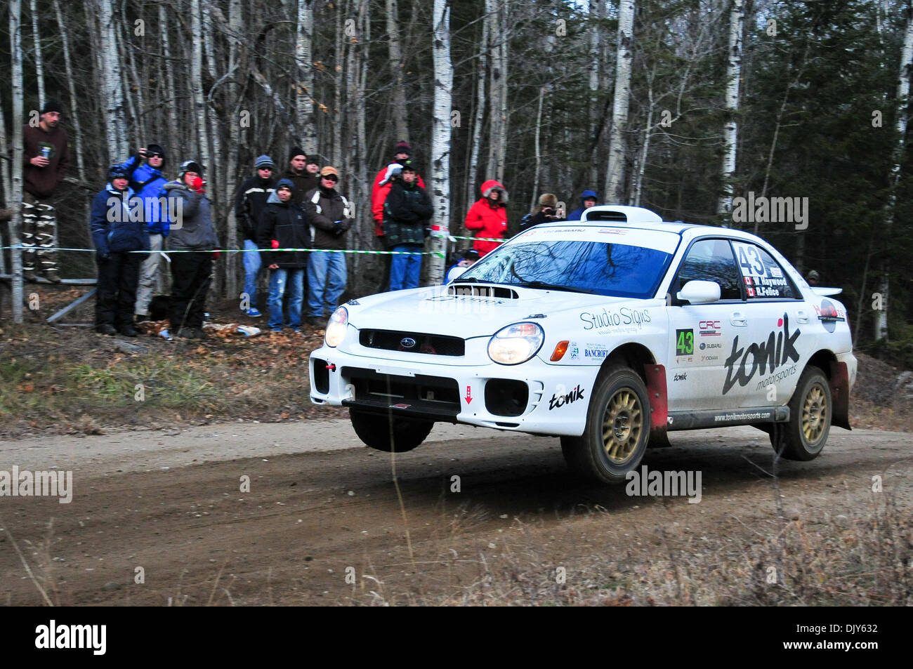 Nov. 20, 2010 - Bancroft, Ontario, Canada - Car #43 jumps in front of ...