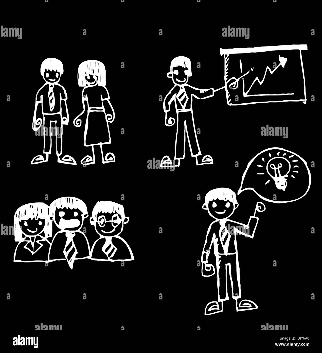 hand draw doodle charts Stock Photo - Alamy