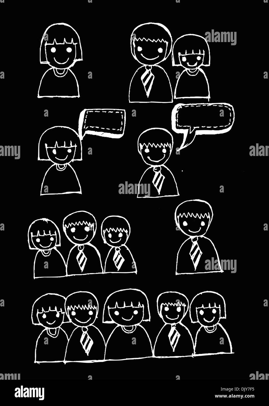 hand draw doodle charts Stock Photo - Alamy