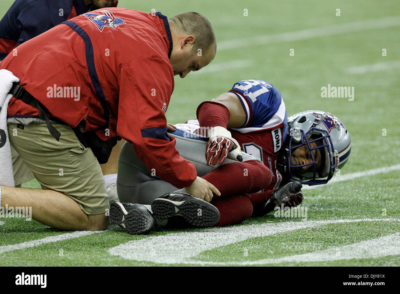 Nov. 21, 2010 - Montreal, Quebec, Canada - Montreal Alouettes' corner ...