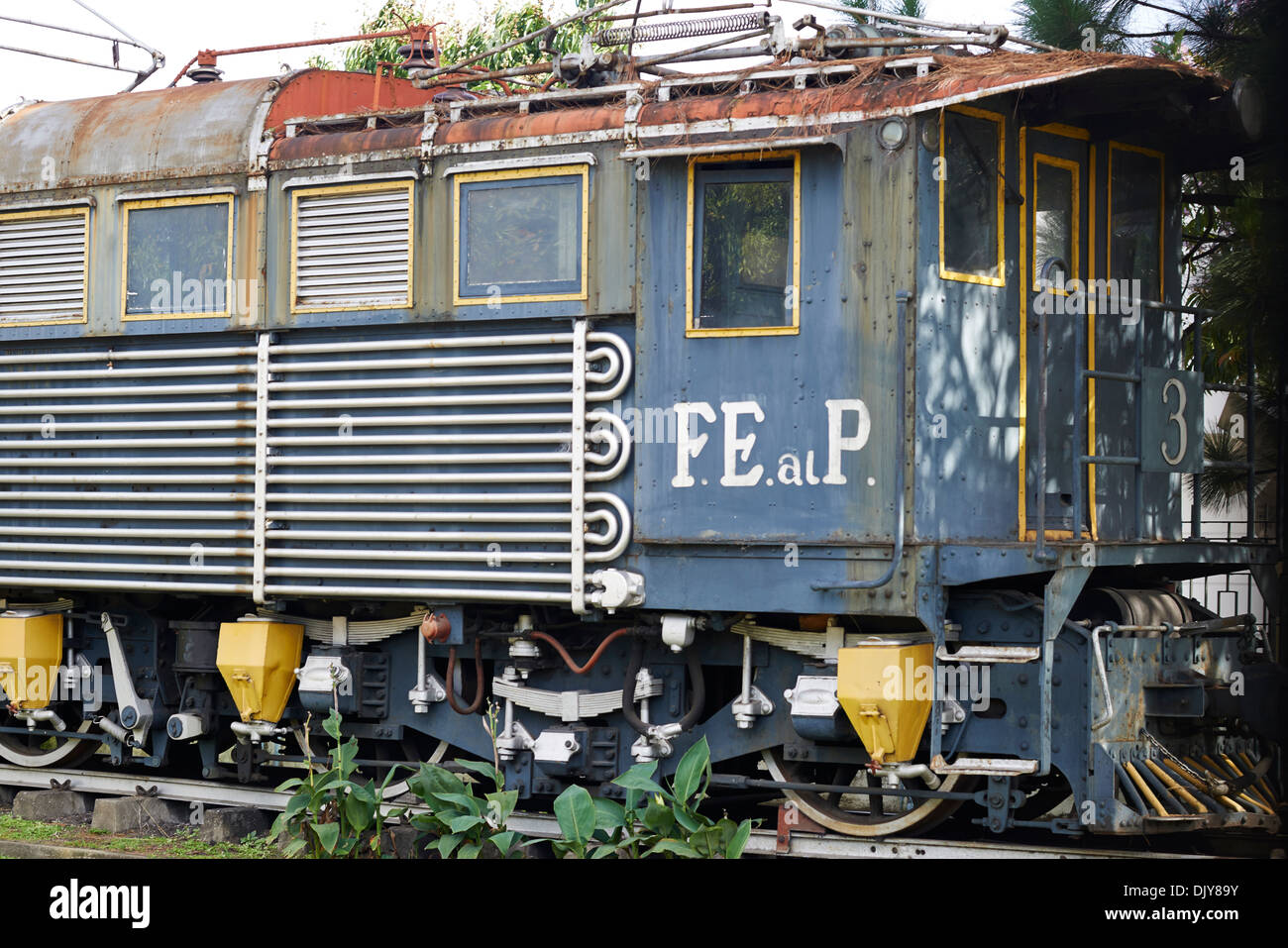 Antique train in San Jose, Costa Rica Stock Photo - Alamy