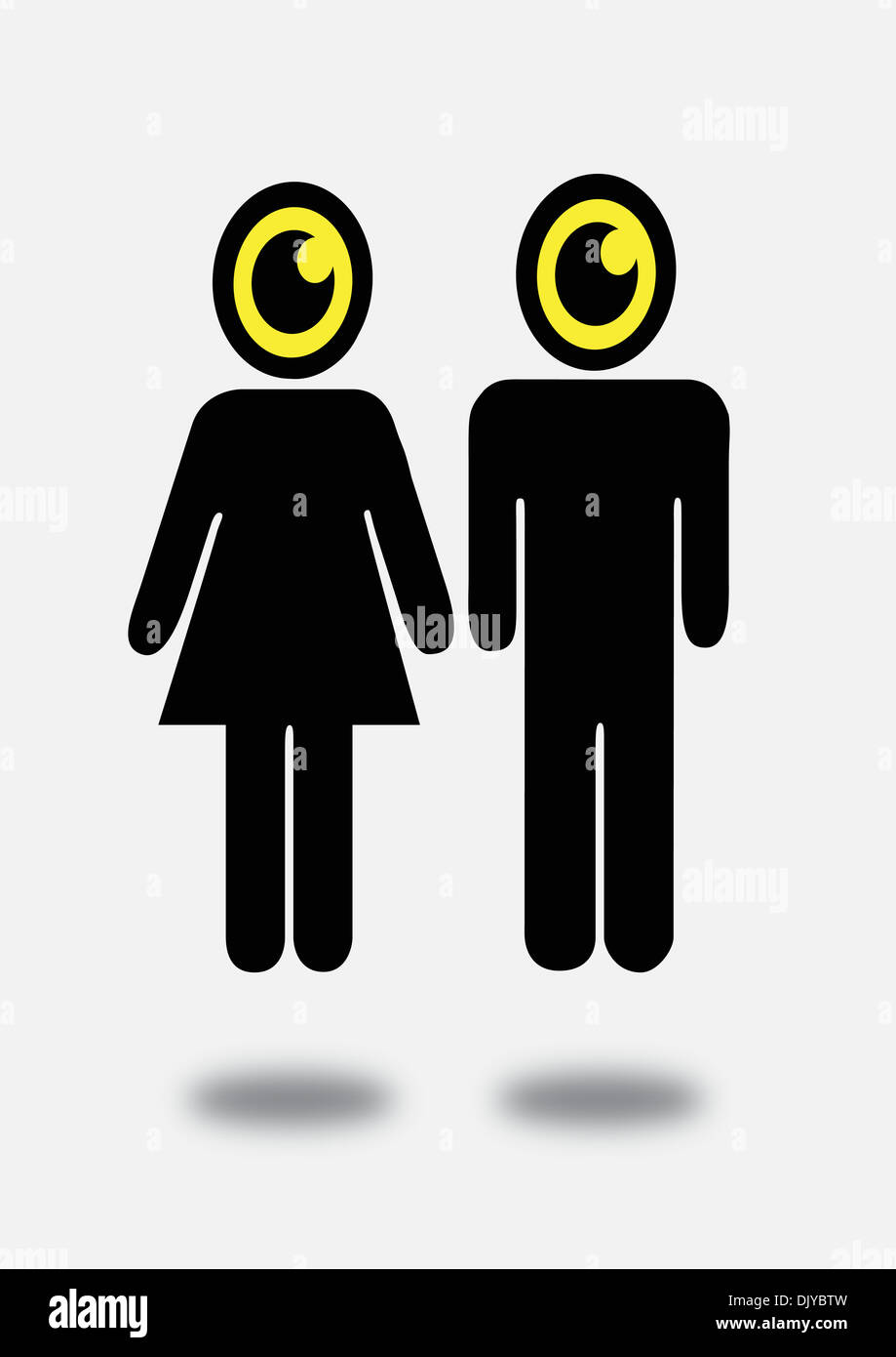 Eye icon character design Stock Photo - Alamy