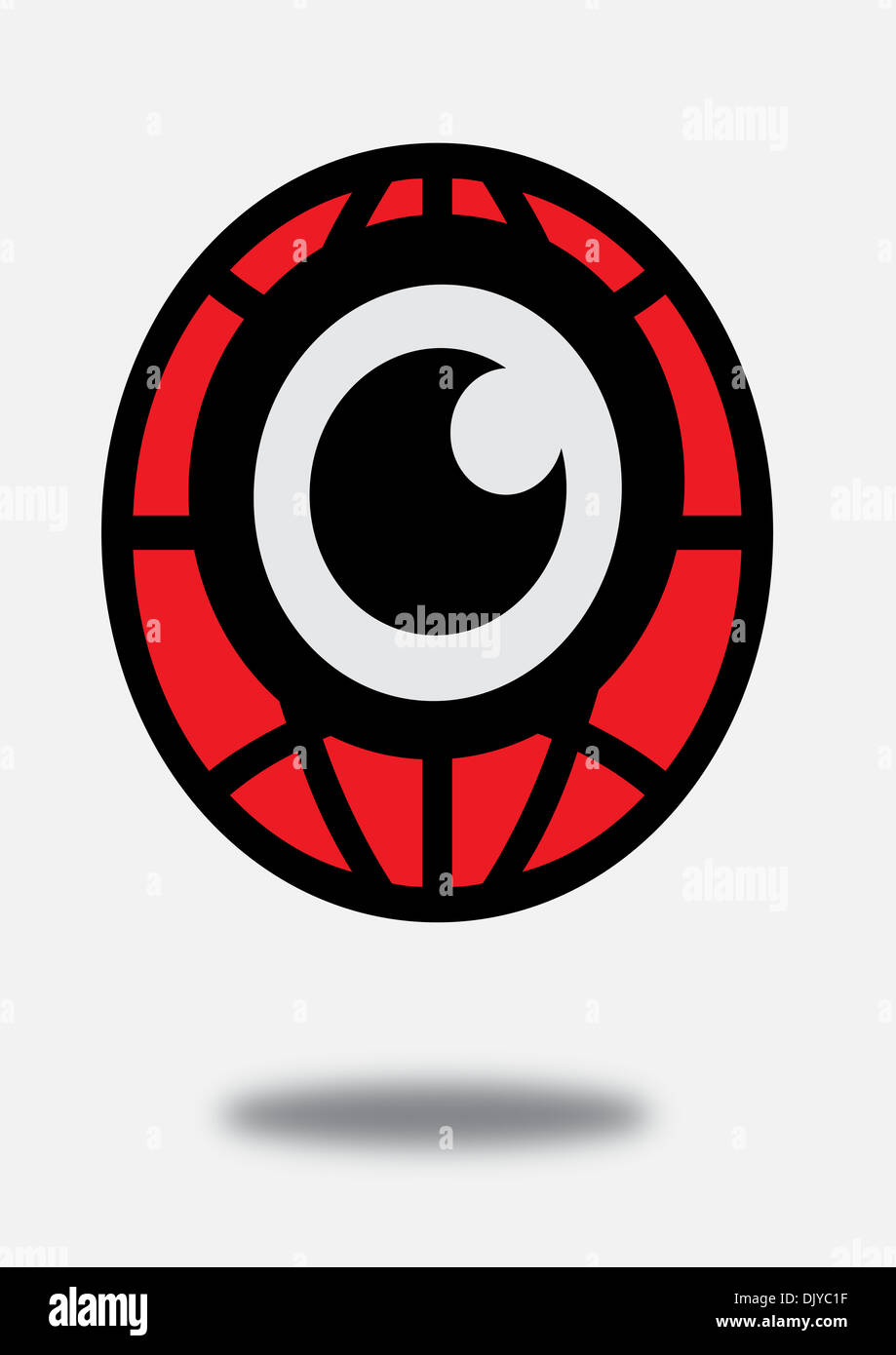 Eye icon character design Stock Photo - Alamy
