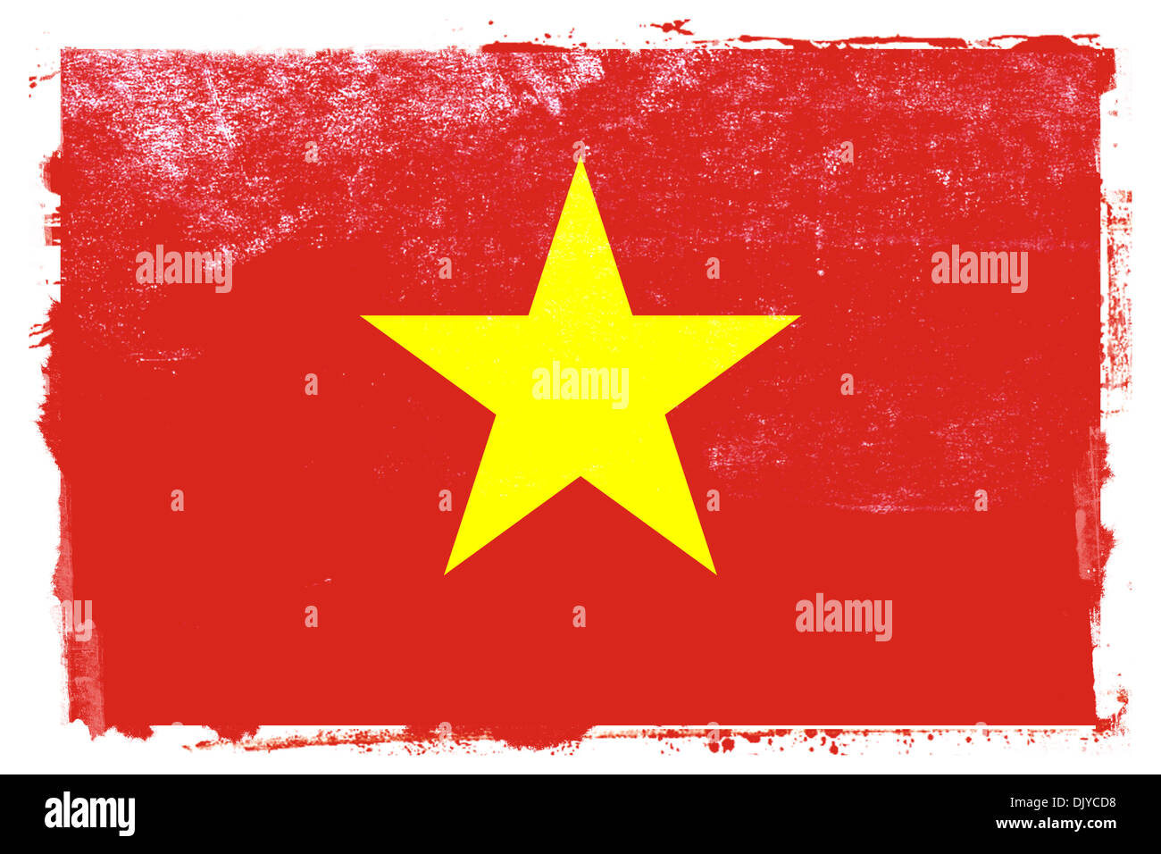 Vietnamese flag on a textured background Stock Photo - Alamy