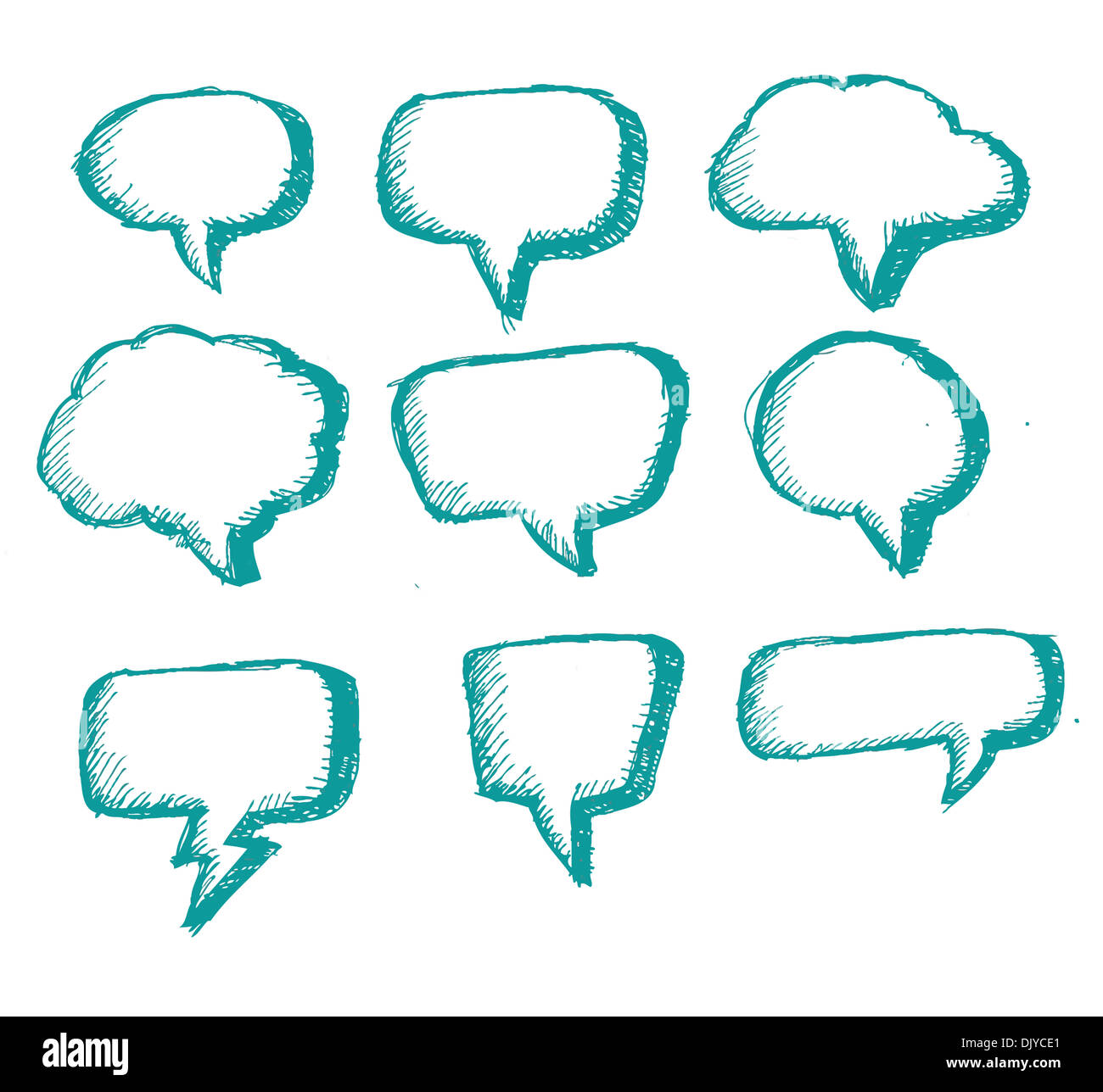 Blank empty speech bubbles Stock Photo - Alamy
