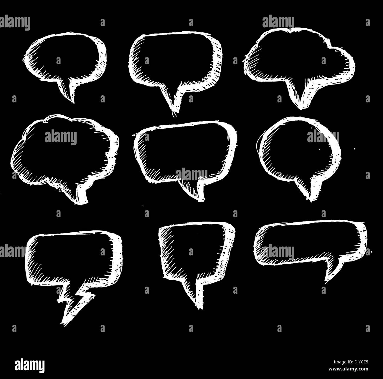 Blank empty speech bubbles Stock Photo - Alamy