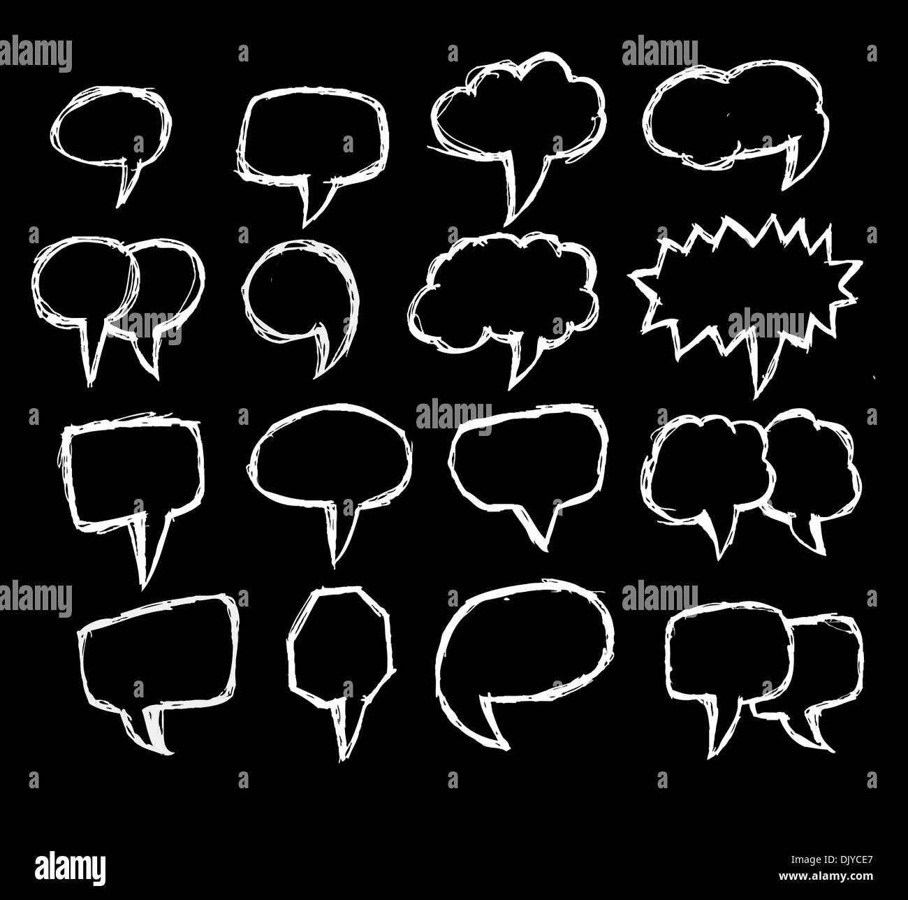 Blank empty speech bubbles Stock Photo - Alamy